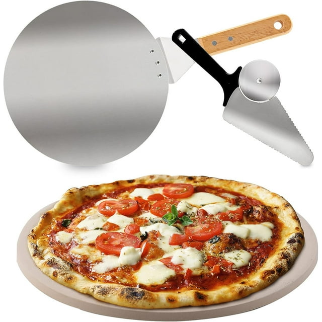 Nuwave 3pc Pizza Set, Round Pizza Stone Set for Indoor Electric Ovens ...