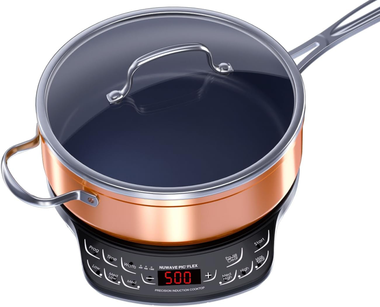 Nuwave PIC Flex Induction Cooktop, 45 Temps 100°F-500°F, 600-1300W, 6.5 ...