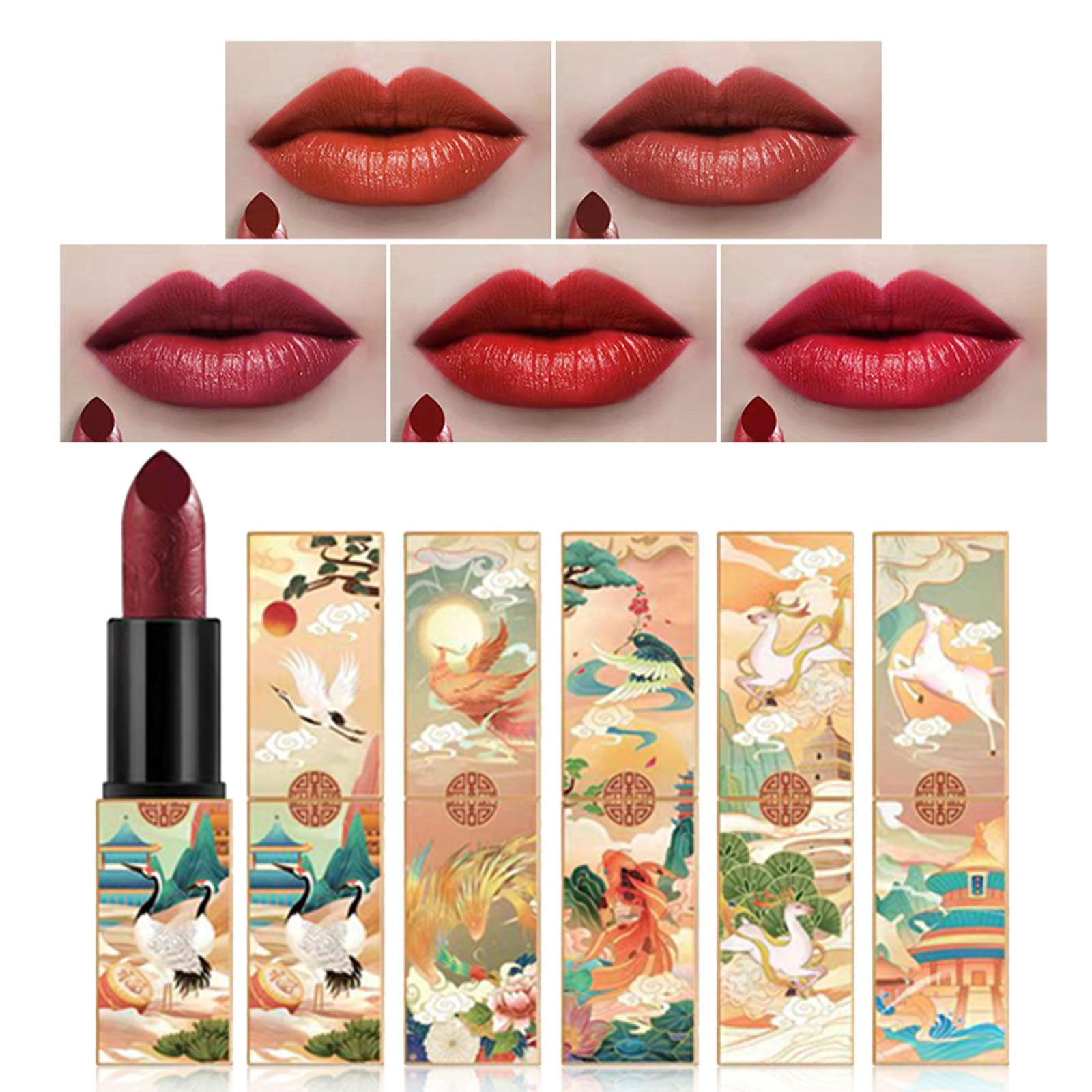 Nuyoaher Clearance! Lipstick Chinese Makeup Ladies Lipstick Five Set ...