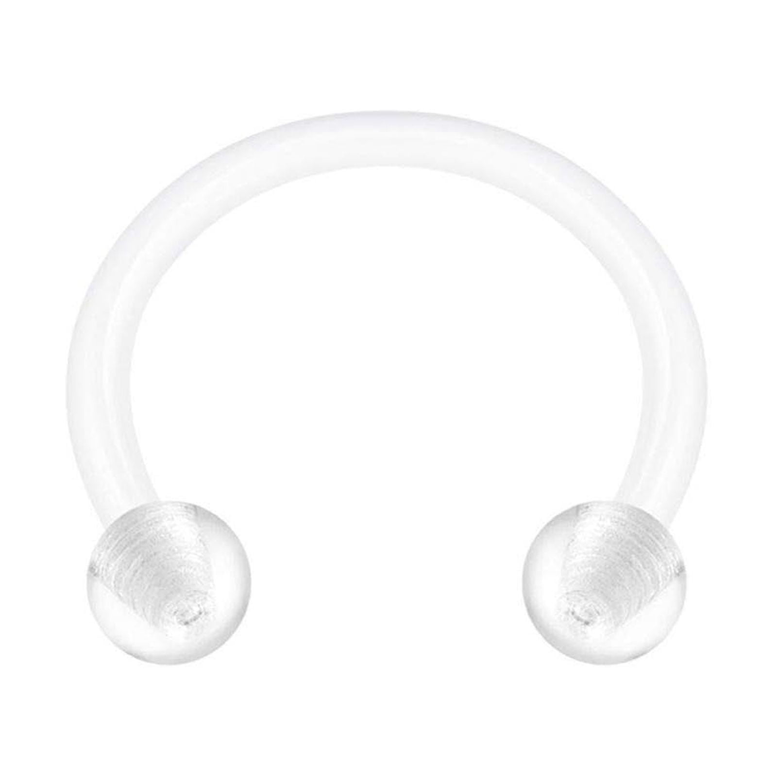 Nuyoaher Eyebrow Piercing Jewelry Transparent Soft Rod Anti Allergy ...