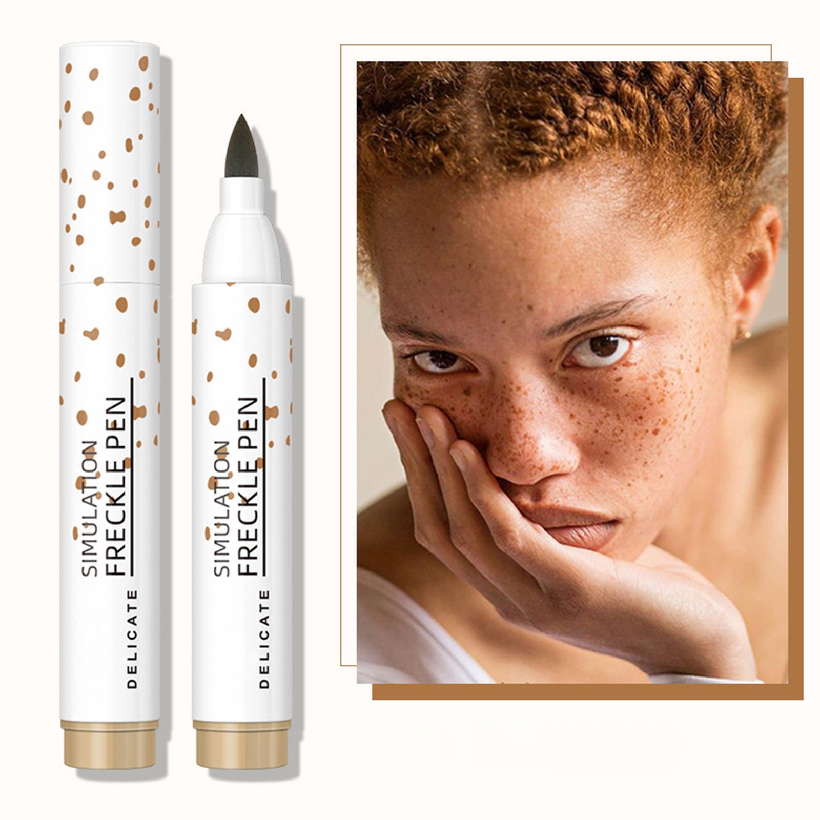 Nuyoaher Glitter Freckles Freckle Pen Natural Lifelike Freckle Makeup ...