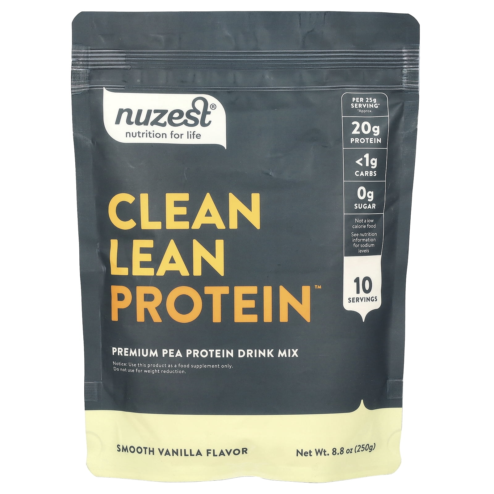 Nuzest Clean Lean Protein, Smooth Vanilla, 8.8 oz (250 g) - Walmart.com