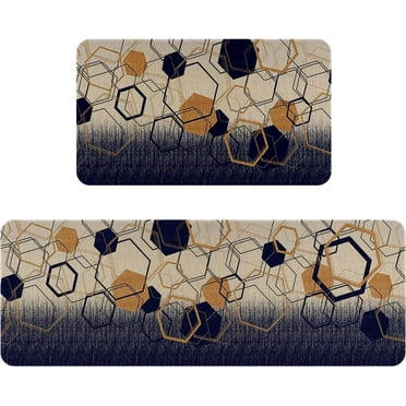 Boho Kitchen Rug Mat Set | Farmhouse 2 Pc Non-Slip Mats with Boho Decor ...