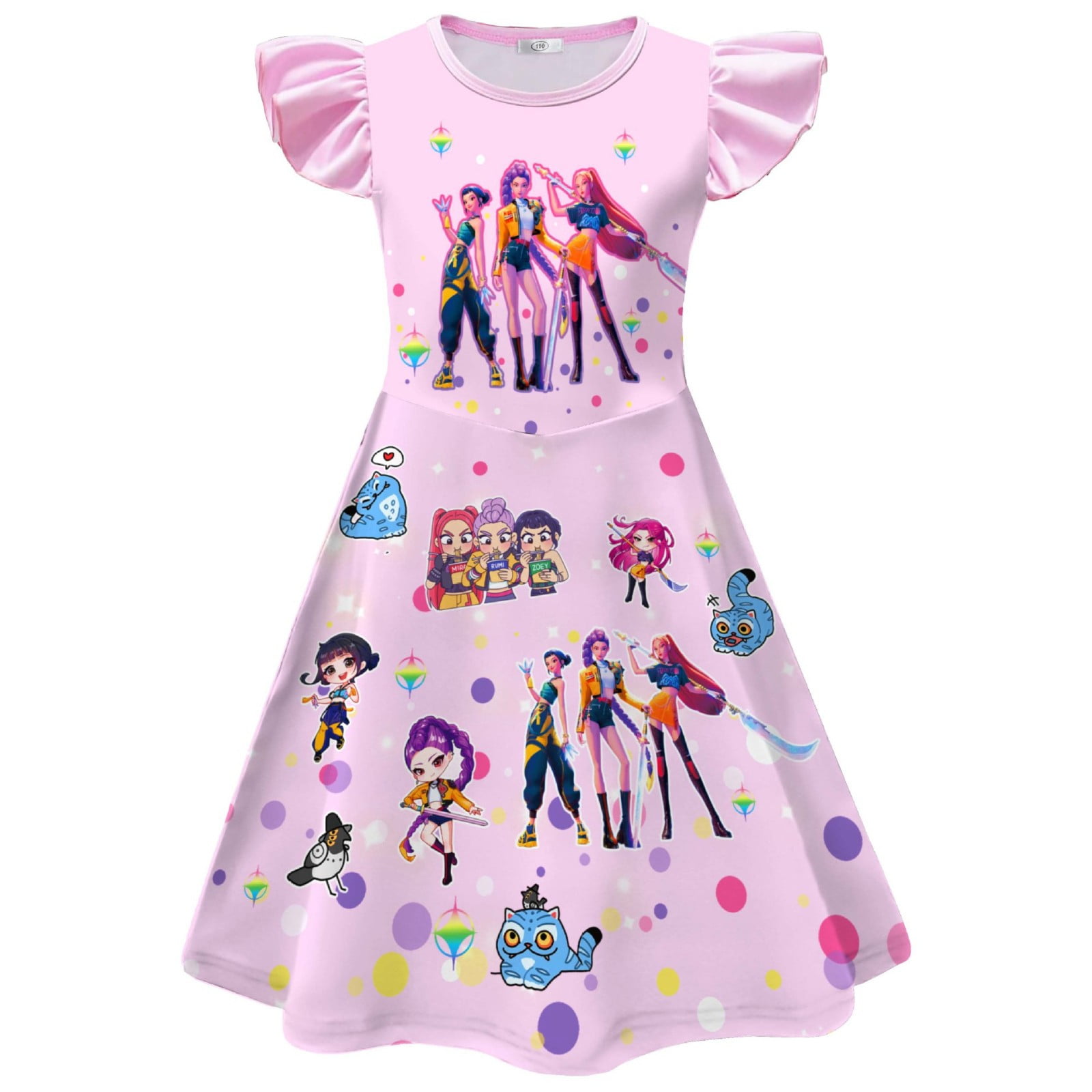 Nvse-Kpop Demon Hunters Pajamas Dress Girl Skirt Princess Dress A-Line ...