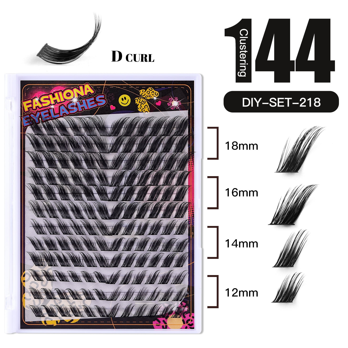 Nvzi 1 boxes Lash Clusters, DIY Eyelash Extension, Lightweight Clusters Individual lashes, Wispy ...