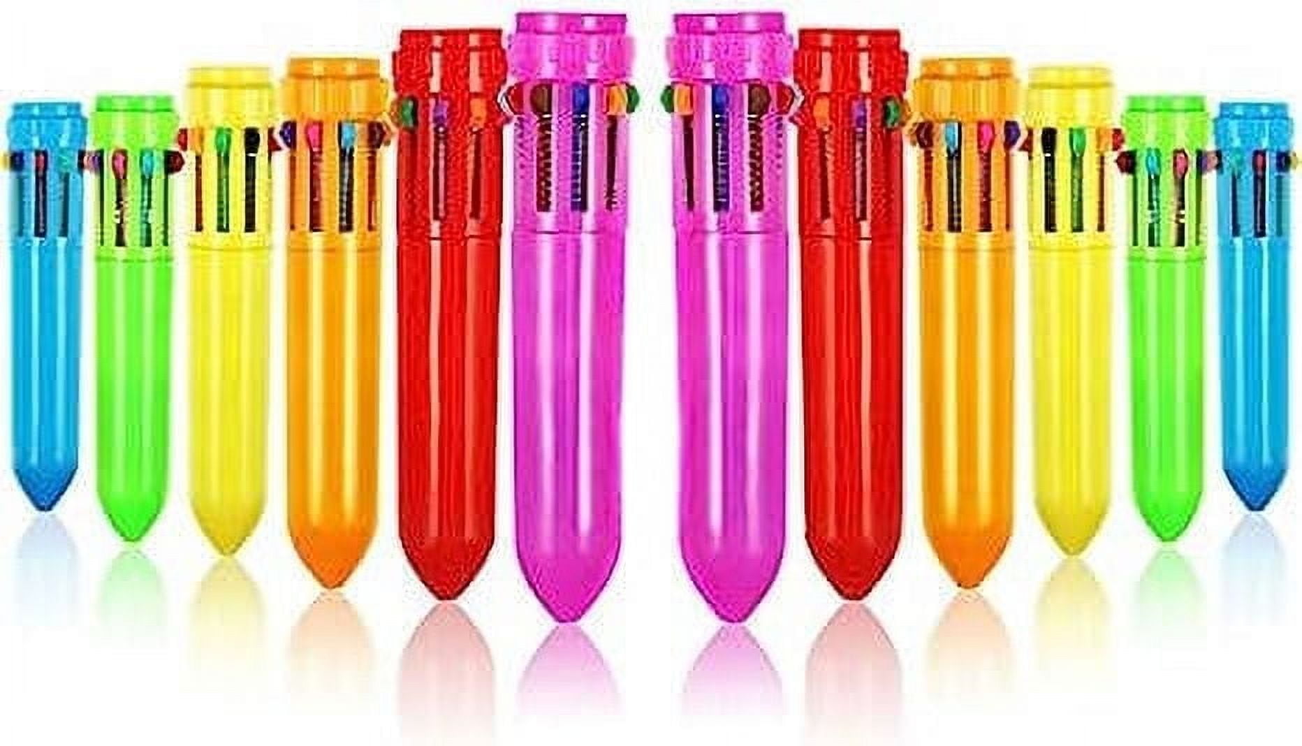 Xiao Hua 10 in 1 Mini Shuttle Pen Multi Color Pen Colorful Plastic Neon ...