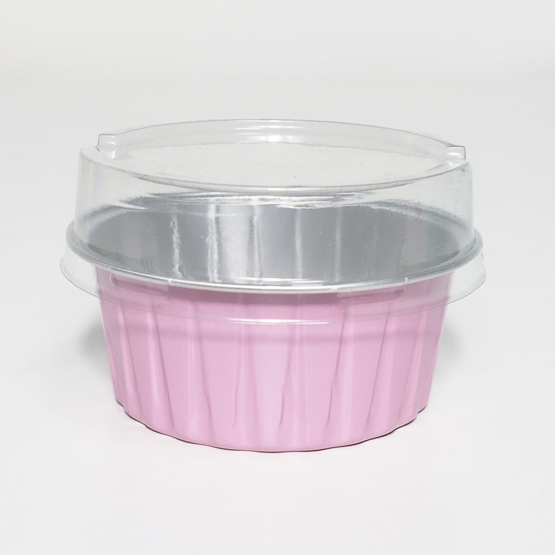 Nvzi 100 Pack Mini Disposable Cake Pans, Aluminum Foil Circular Baking ...