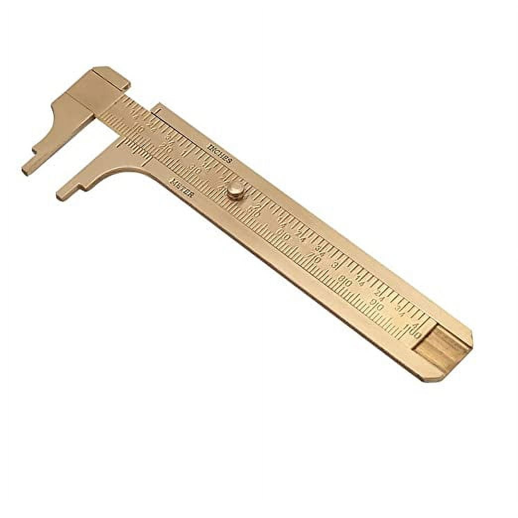 Nvzi 100mm (3.94in) Easy Sliding Gauge Brass Vernier Caliper Ruler ...