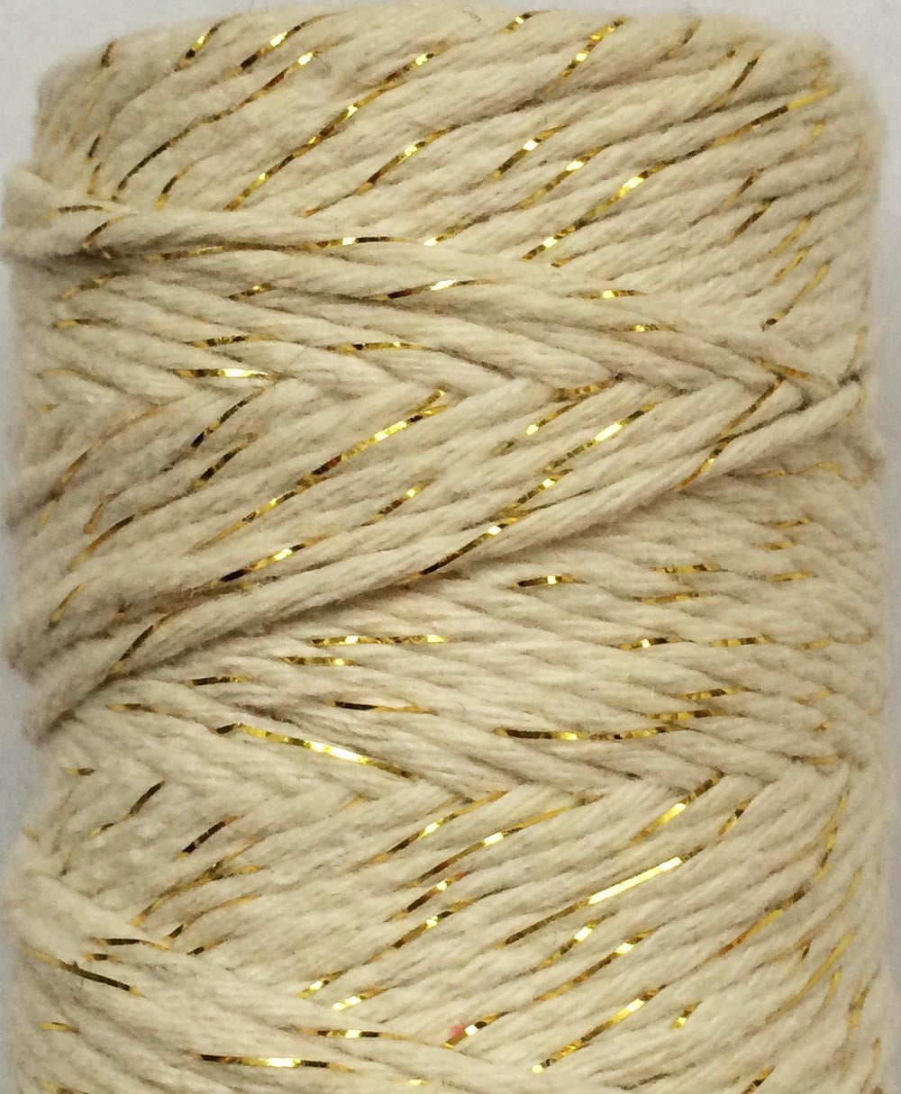 Nvzi 109 Yards 1.5mm Twisted Macrame Cotton Cord Gold Wire Braiding ...