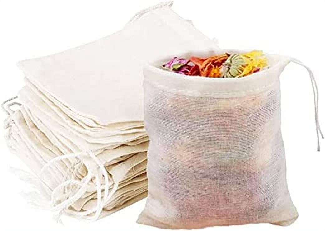 Nvzi 10Pcs Natural Cotton Drawstring Bags, 10 x 12 inch Reusable Muslin ...