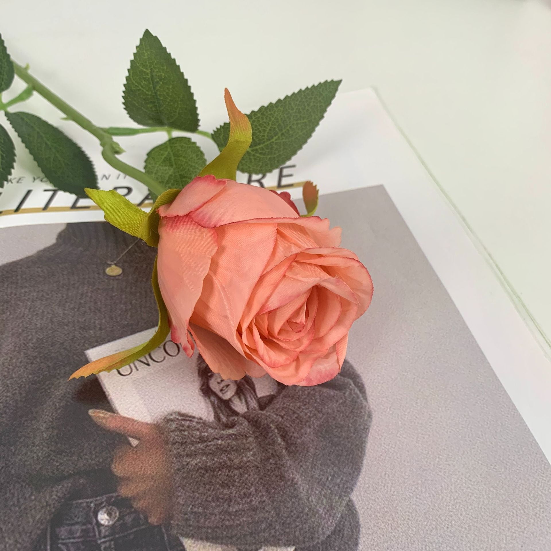 Nvzi 10pcs Artificial Rose Flowers Long Stem Fake Silk Roses for DIY ...