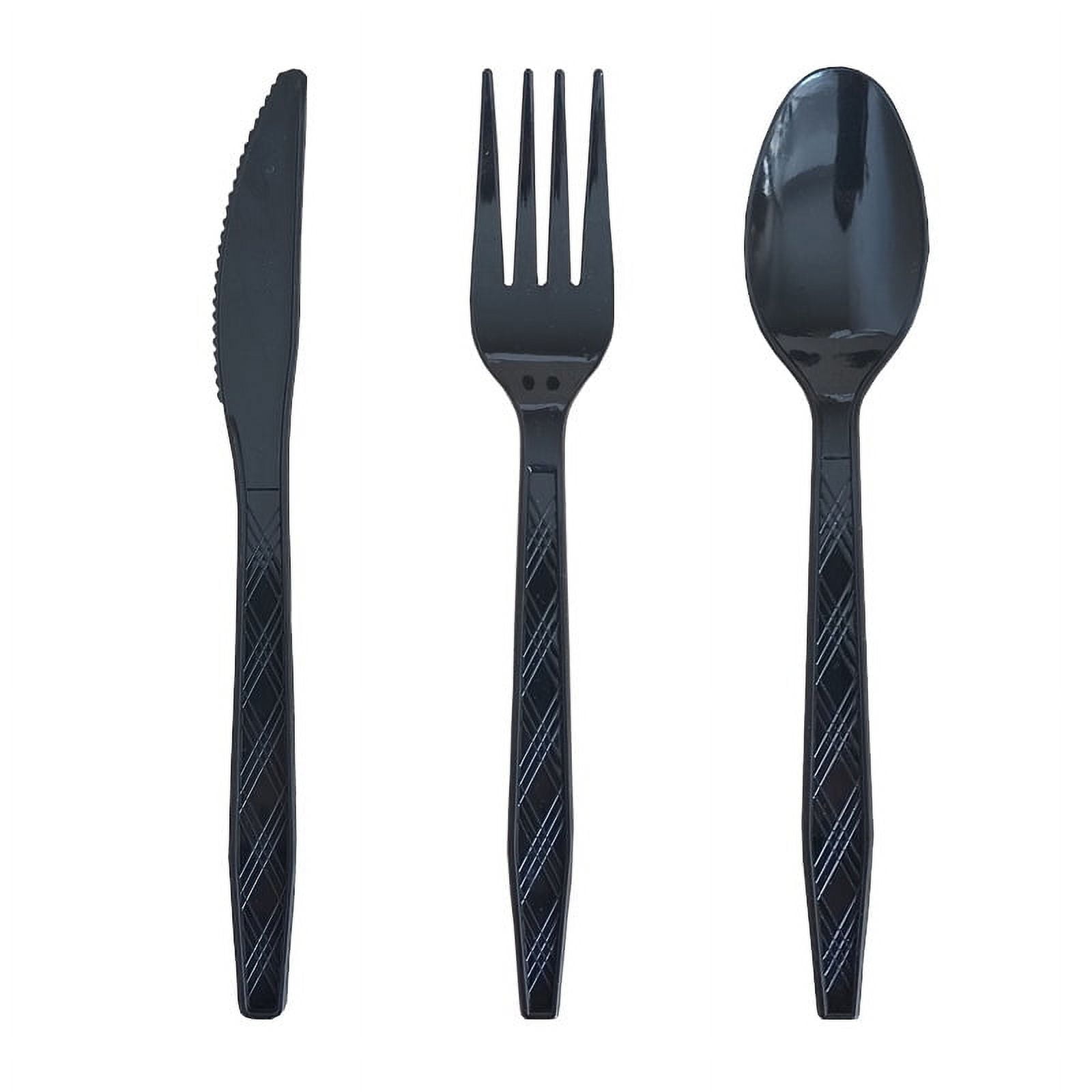 Nvzi 150 Pieces Disposable Cutlery Set Plastic Duty Utensil Sets 50 ...