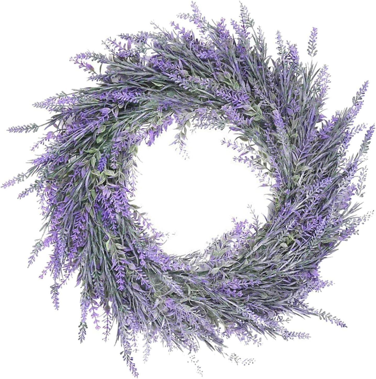 Nvzi 18'' Lavender Wreath for Front Door Artificial Lavender Wreath for - Walmart.com