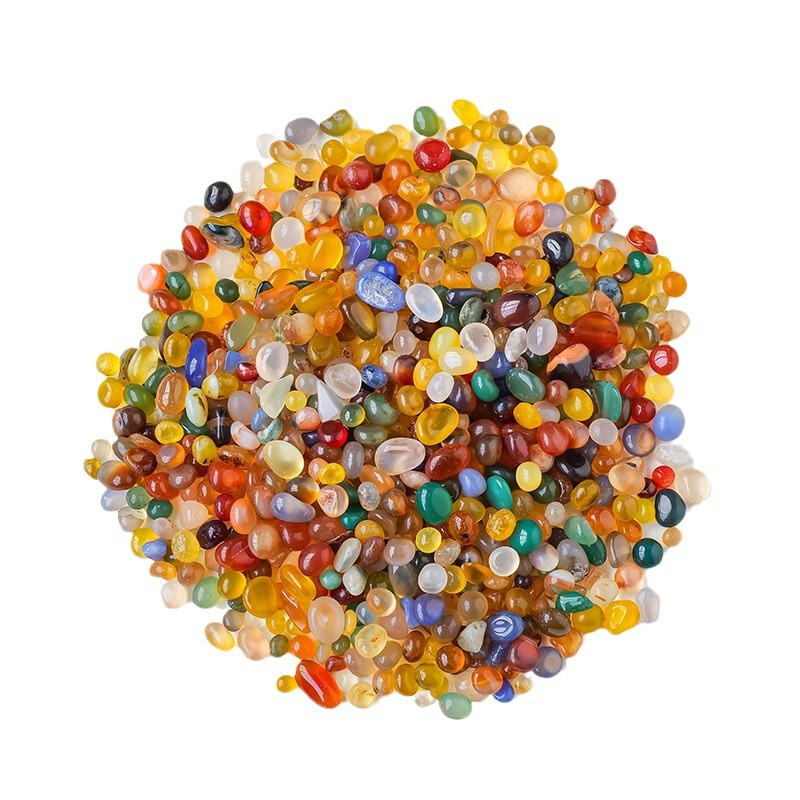 Nvzi 1kg natural rainbow gravel, colored stone demagnetization stone ...