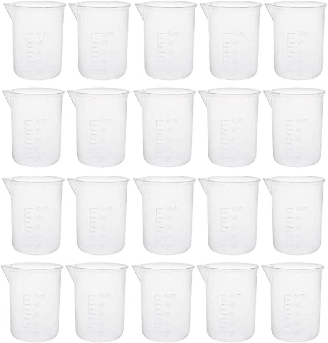 Nvzi 20 PCS 50ml Plastic Mixing Cup Measuring Cups, Measuring Jugs ...