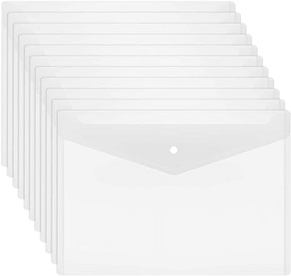 Nvzi 20 Pcs Plastic Envelopes Poly Envelopes Clear Waterproof Envelope ...