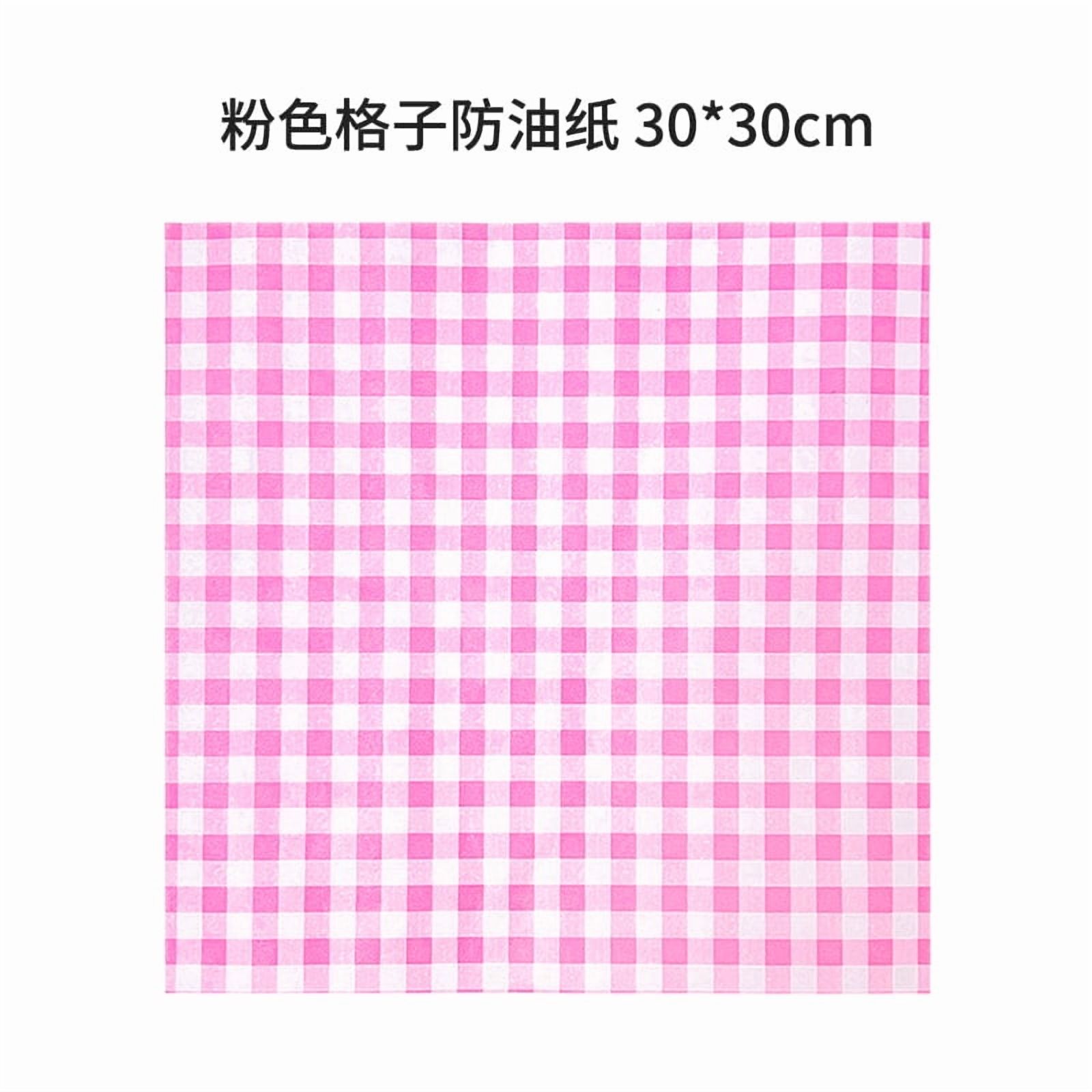 Nvzi 200 pieces of Pink sandwich paper liners -12×12 inches grid cooked ...