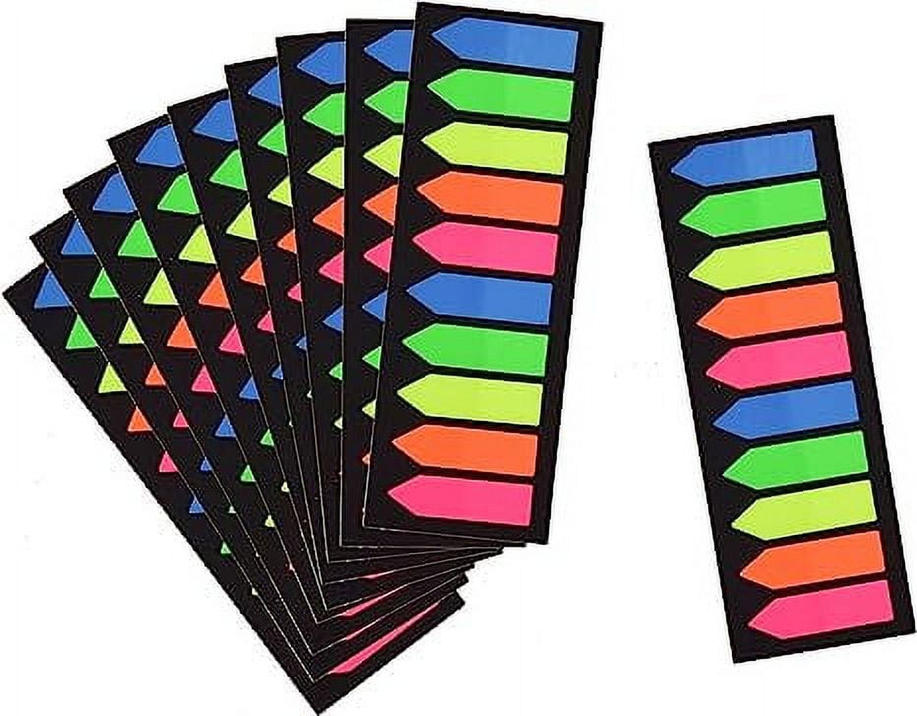 Nvzi 2000 Count Neon Color Tape Flag, Page Markers,Index Tab Flags ...