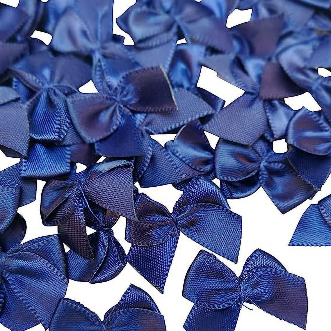 Nvzi 200pcs Mini Satin Ribbon Bows Flowers 1" x3/4" Appliques DIY Craft ...