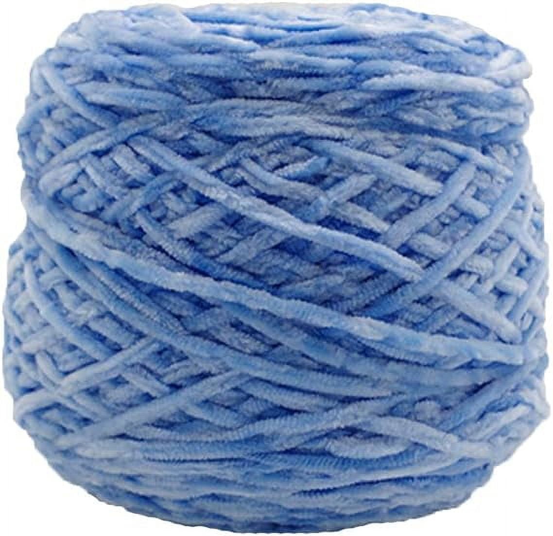 Nvzi 250g Chenille Velvet Yarn Light Blue Bulky Vegan Soft Yarn Velvet ...