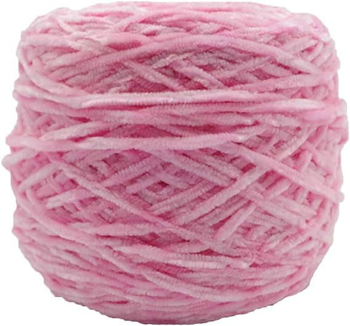 Nvzi 250g Chenille Velvet Yarn Light Pink Bulky Vegan Soft Yarn Velvet ...