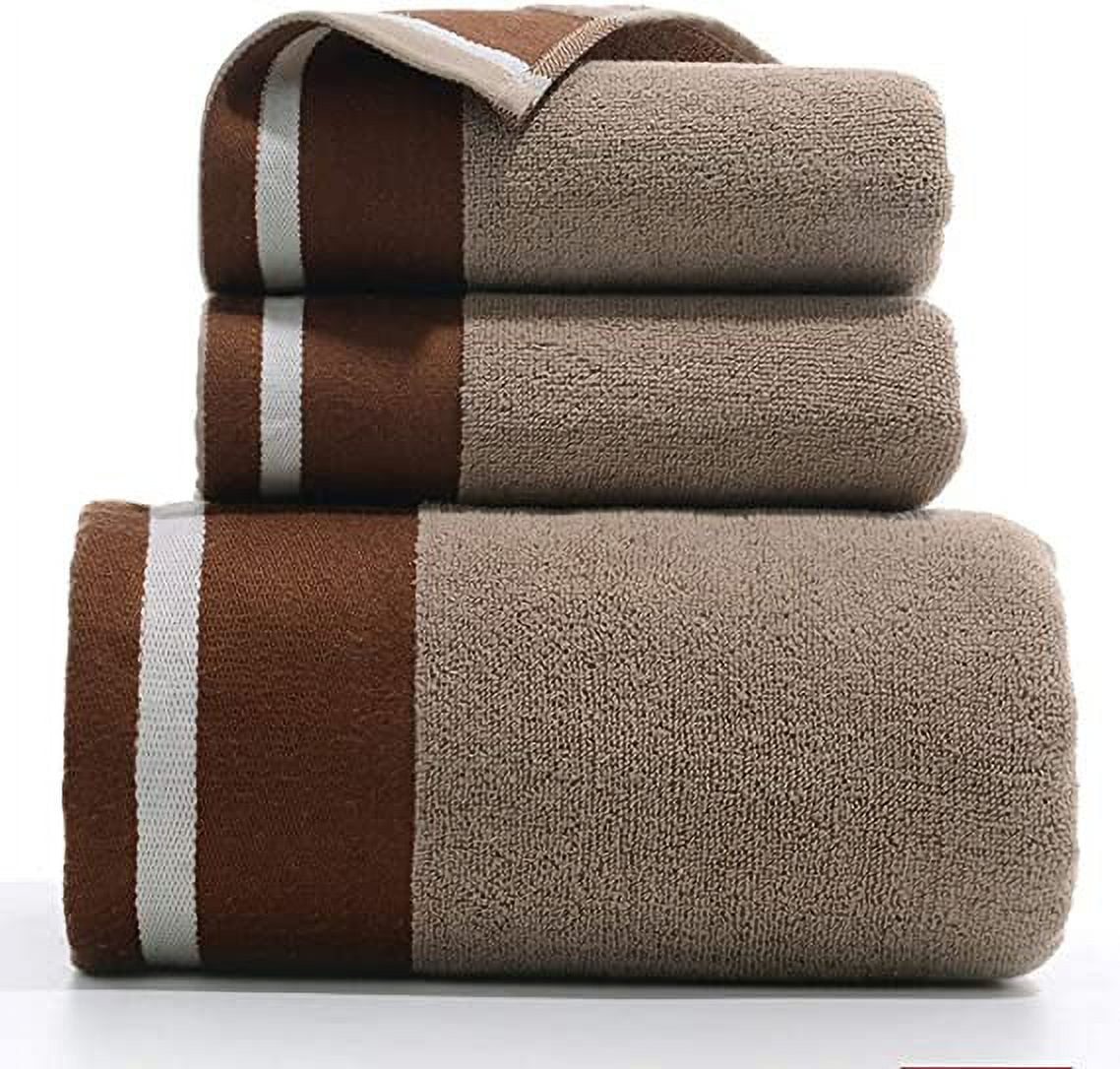 Nvzi 3 Piece Bathroom Towel Set, Grey Bath Towel Sets Cotton Bath ...
