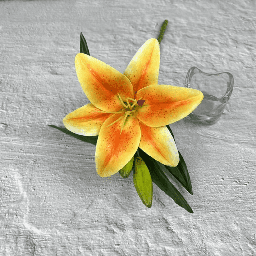 Nvzi 3pcs 1 Heads 2 buds Lily Artificial Flowers, Fake flowers, Flores ...