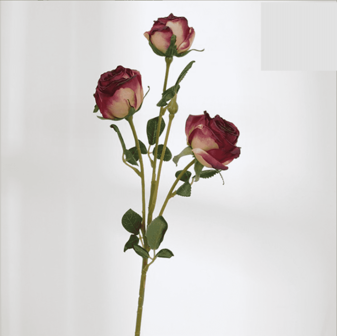 Nvzi 3pcs 3headed Roses Artificial Flowers, Fake flowers, Flores ...