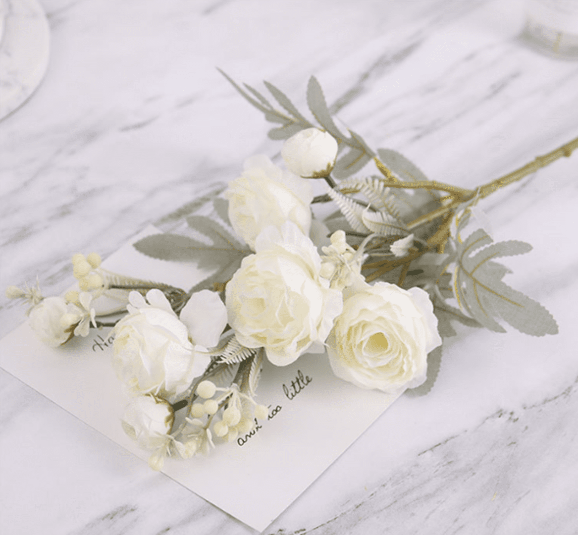 Nvzi 3pcs Rose Artificial Flowers, Fake flowers, Flores Artificiales ...