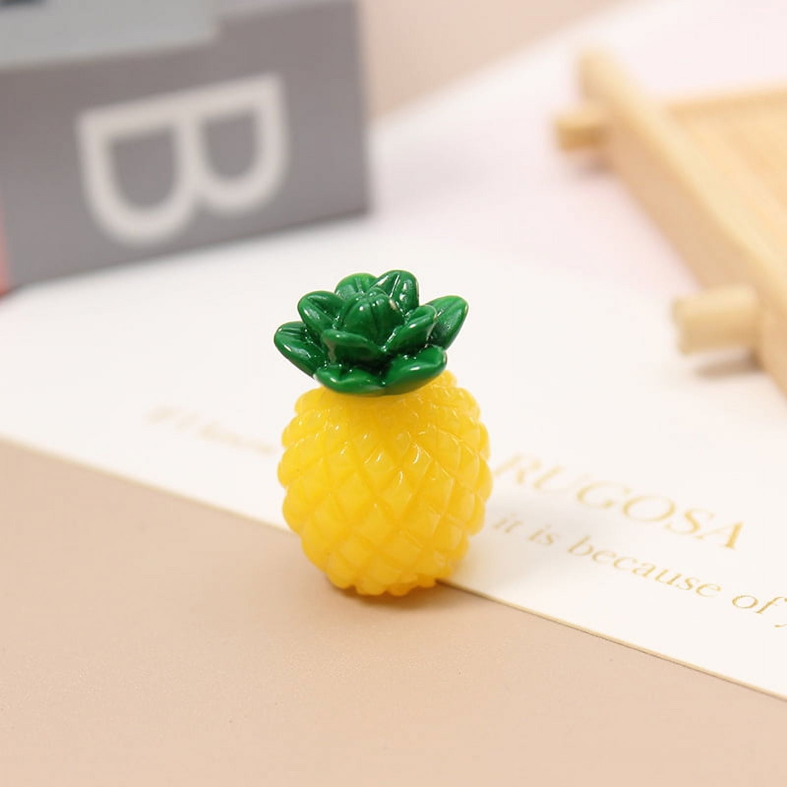 Nvzi 50 Mini Resin Pineapple Statue, Mini Solid Yellow Pineapple, Fake ...