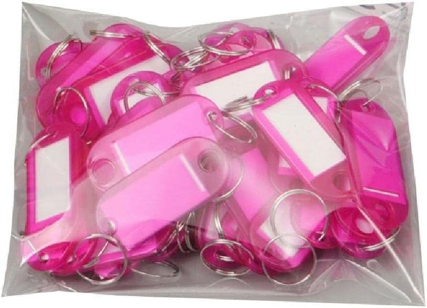 Namzi 50Pcs Keychain Label Tags Keys Tags with Split and Label Window ...