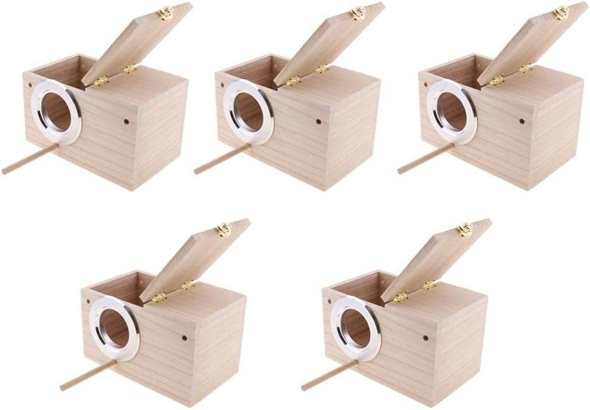 Nvzi 5Pcs Bird Nests Box for Cages Parakeet Breeding Box Wood Budgie ...