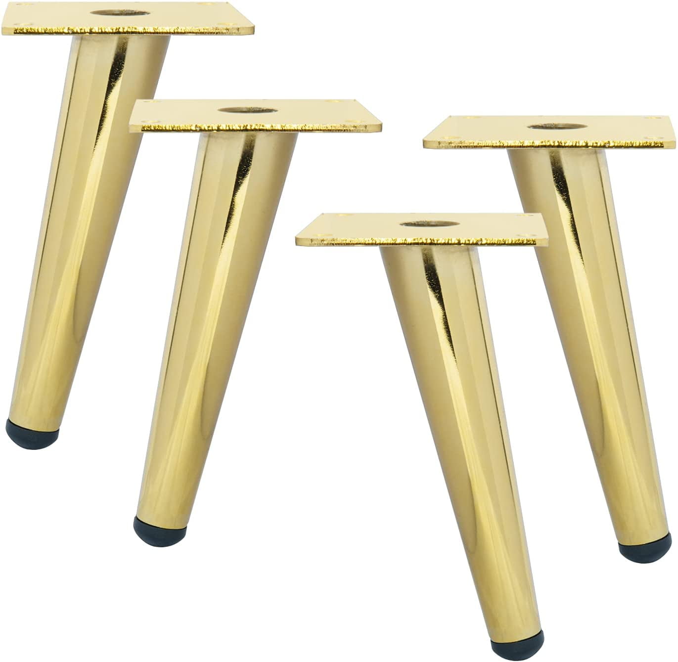 Nvzi 6 inch Metal Furniture Legs, Btowin 4Pcs Mid Century Modern Round ...