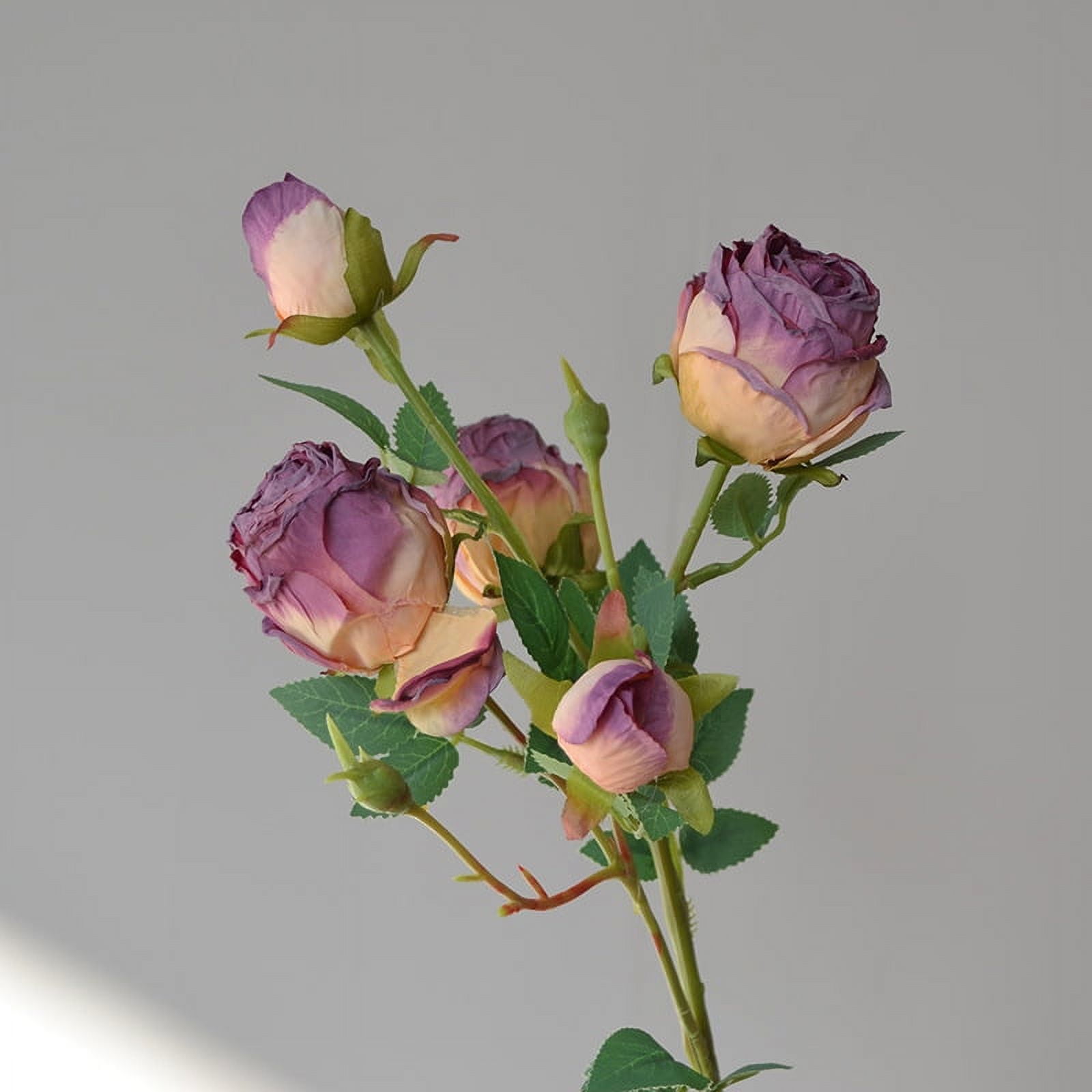 Nvzi 6pcs Artificial Rose Flowers Long Stem Fake Silk Roses for DIY ...