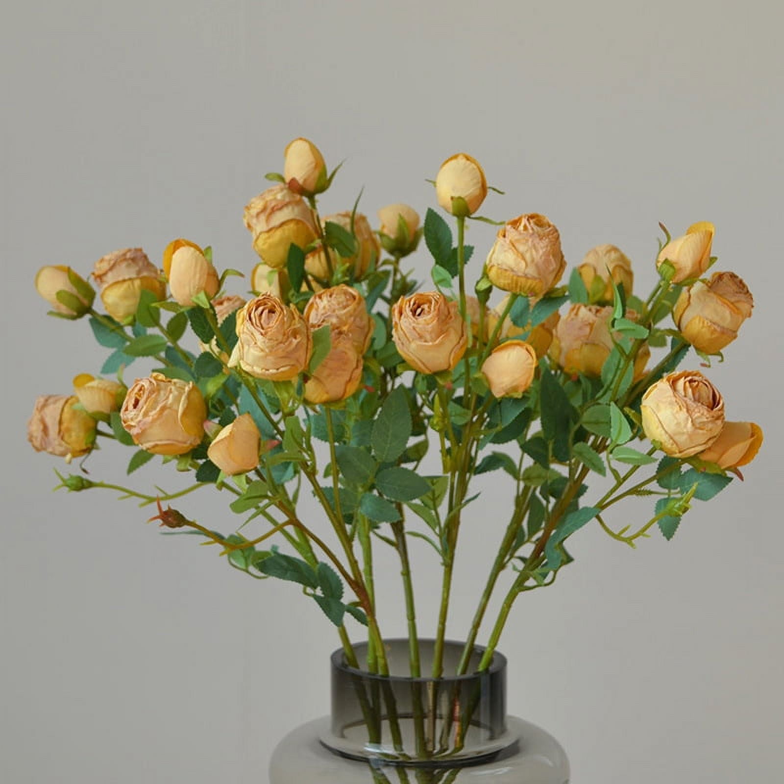 Nvzi 6pcs Artificial Rose Flowers Long Stem Fake Silk Roses for DIY ...