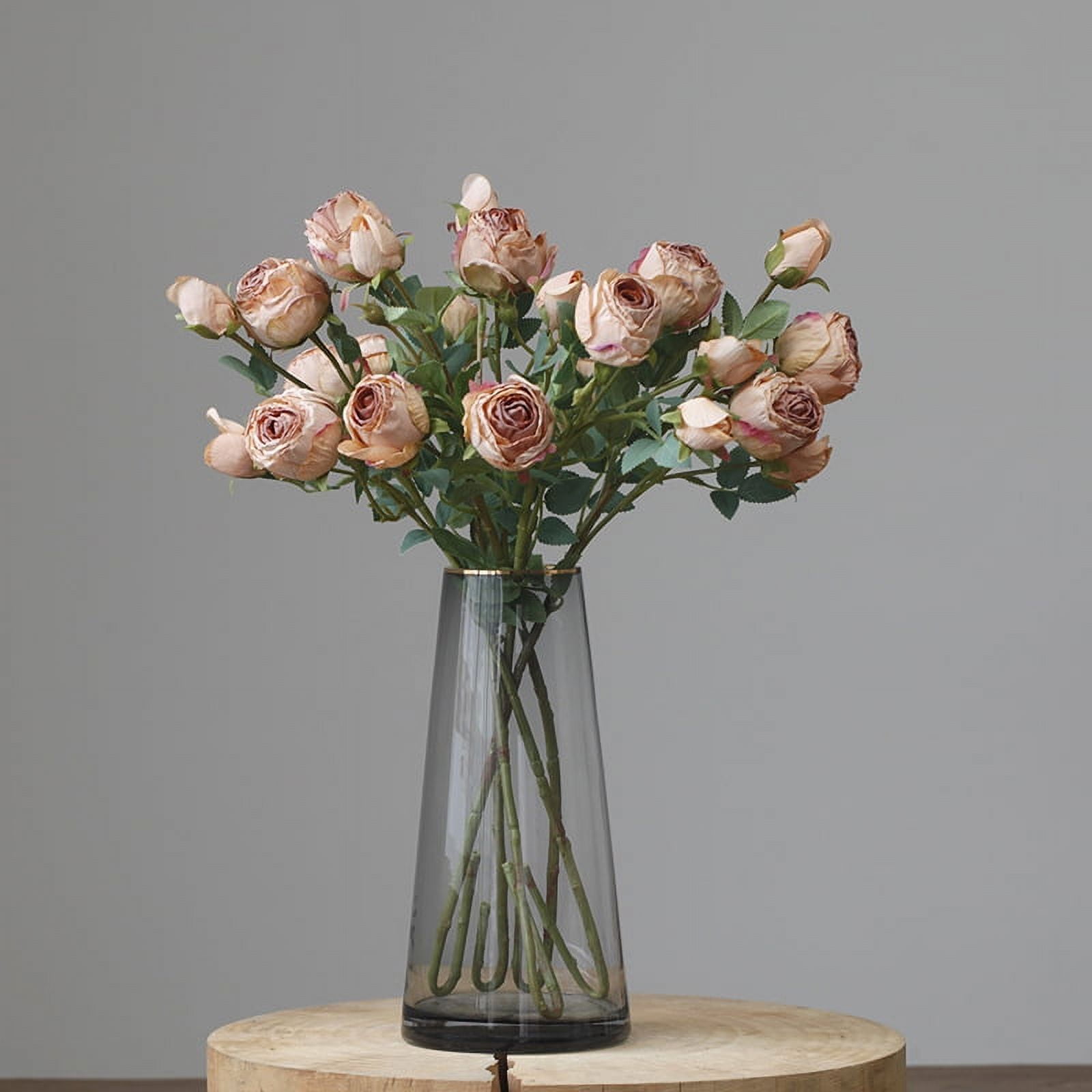 Nvzi 6pcs Artificial Rose Flowers Long Stem Fake Silk Roses for DIY ...