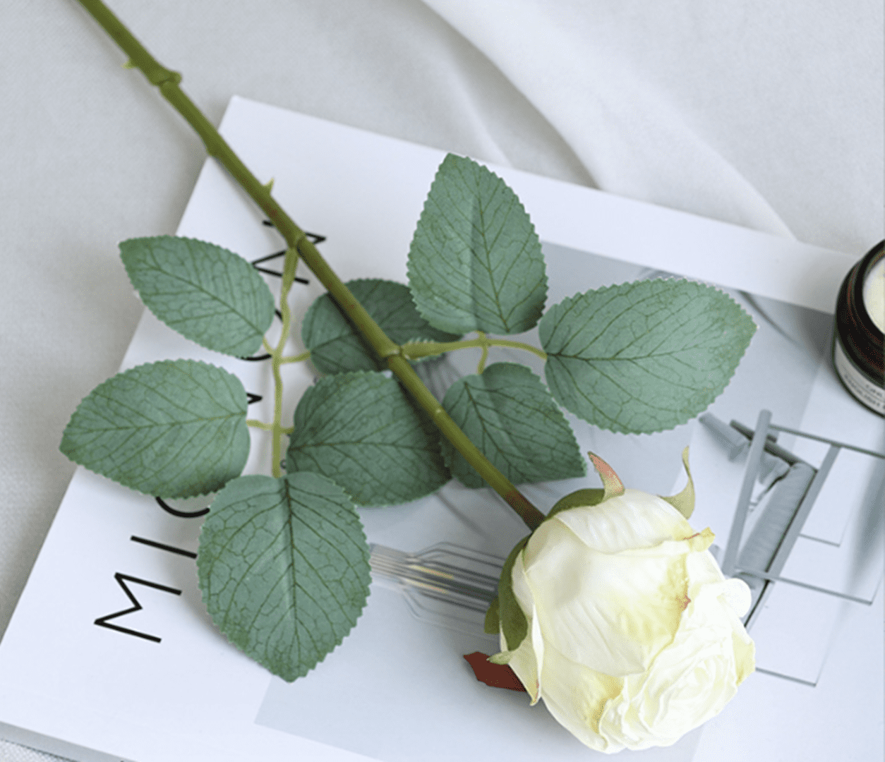 Nvzi 6pcs Rose Artificial Flowers, Fake flowers, Flores Artificiales ...