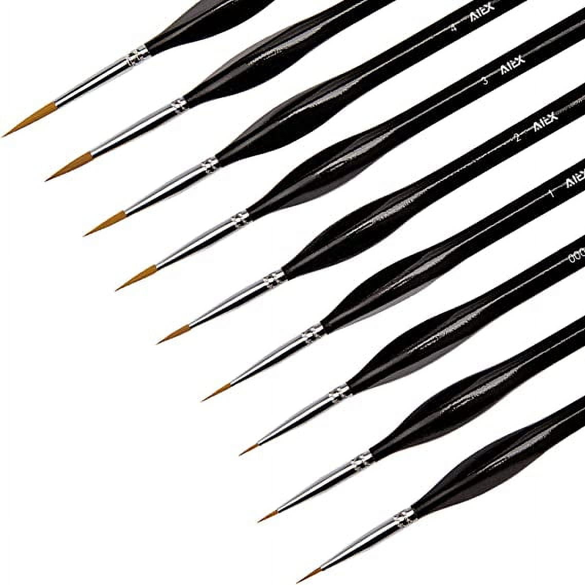 Nvzi 9 Pieces Fine Detail Paint Brush Miniature Painting Brushes Kit ...