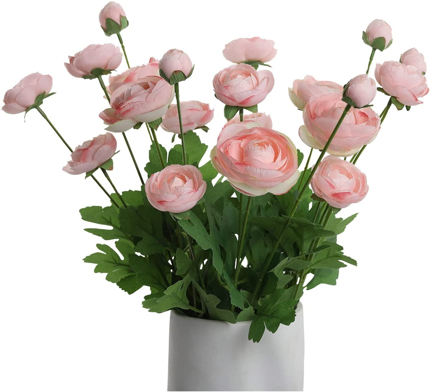 NAMZI Artificial Persian Peach Silk Flowers Buttercup (Asian Buttercup ...