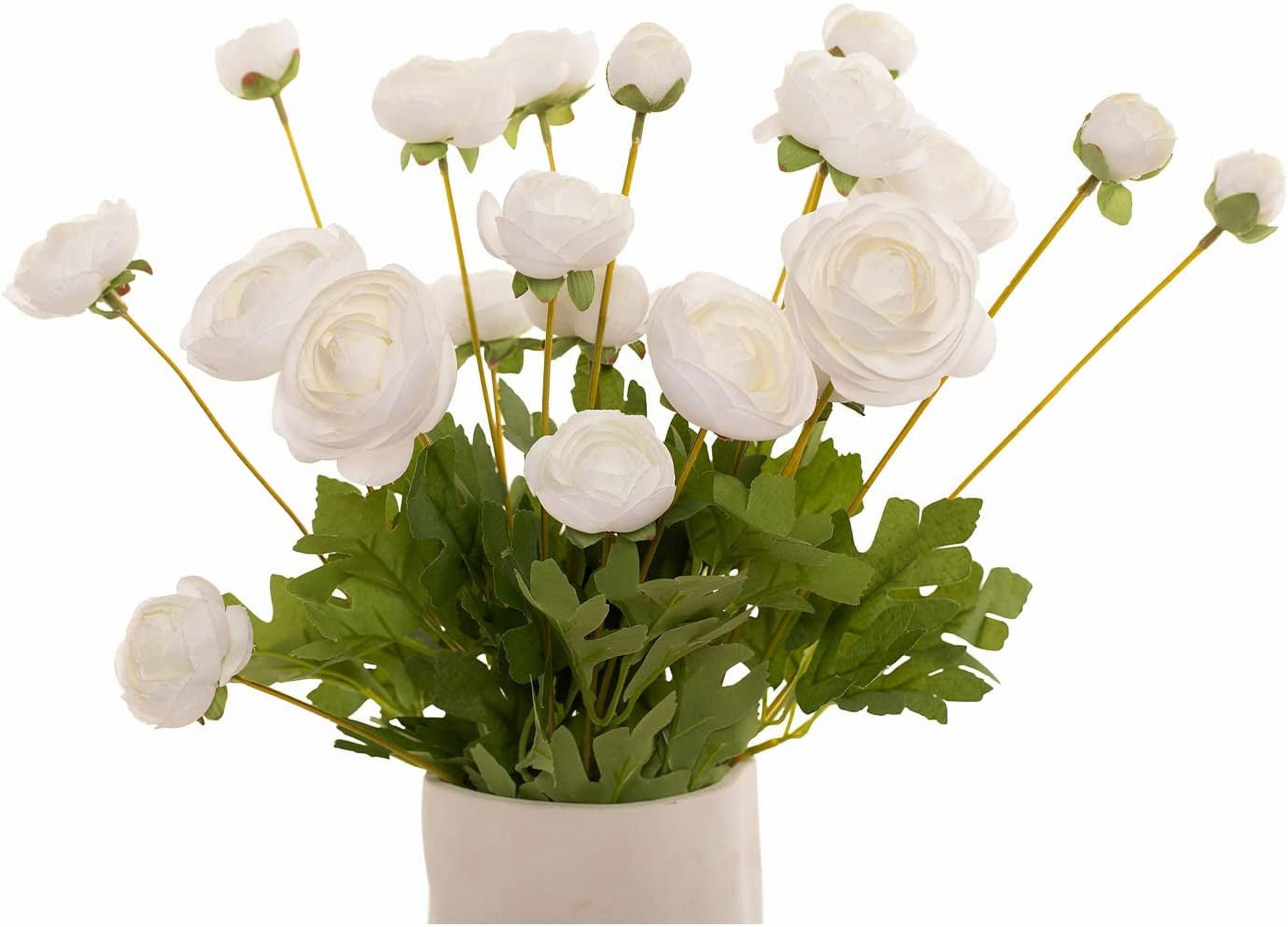 Nvzi Artificial Persian Peach Silk Flowers Buttercup (Asian Buttercup 5 ...