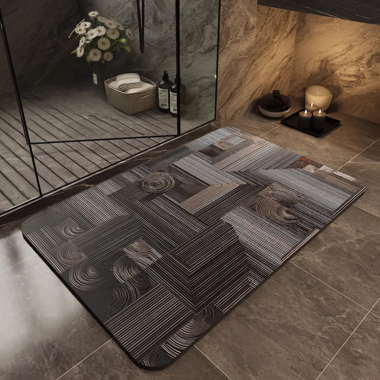 Nvzi Bathroom Rug Mat , Non-Slip Plush Shaggy Bath Carpet, Machine Wash ...