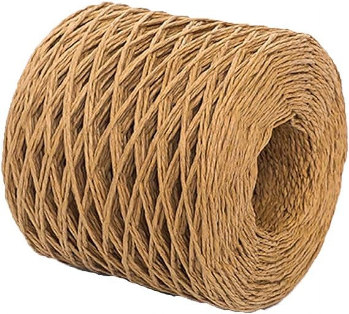 Nvzi Camel Crochet Summer Sun Hat Yarn Natural Raffia Yarn Beach Bag ...