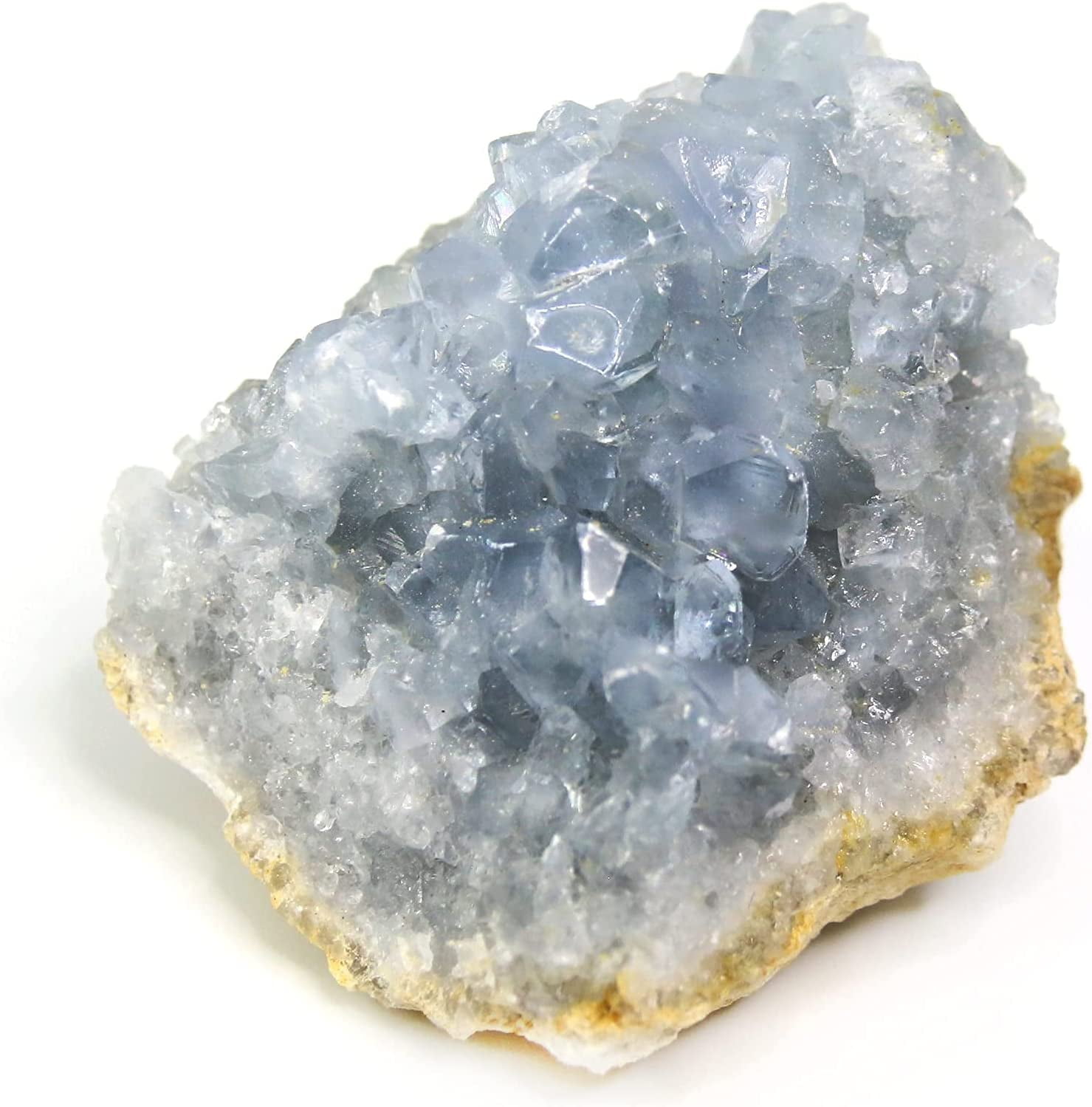 Nvzi Celestite Crystals, Crystal Clusters, Raw Crystals, Blue Calcite Crystal(100-150G ...