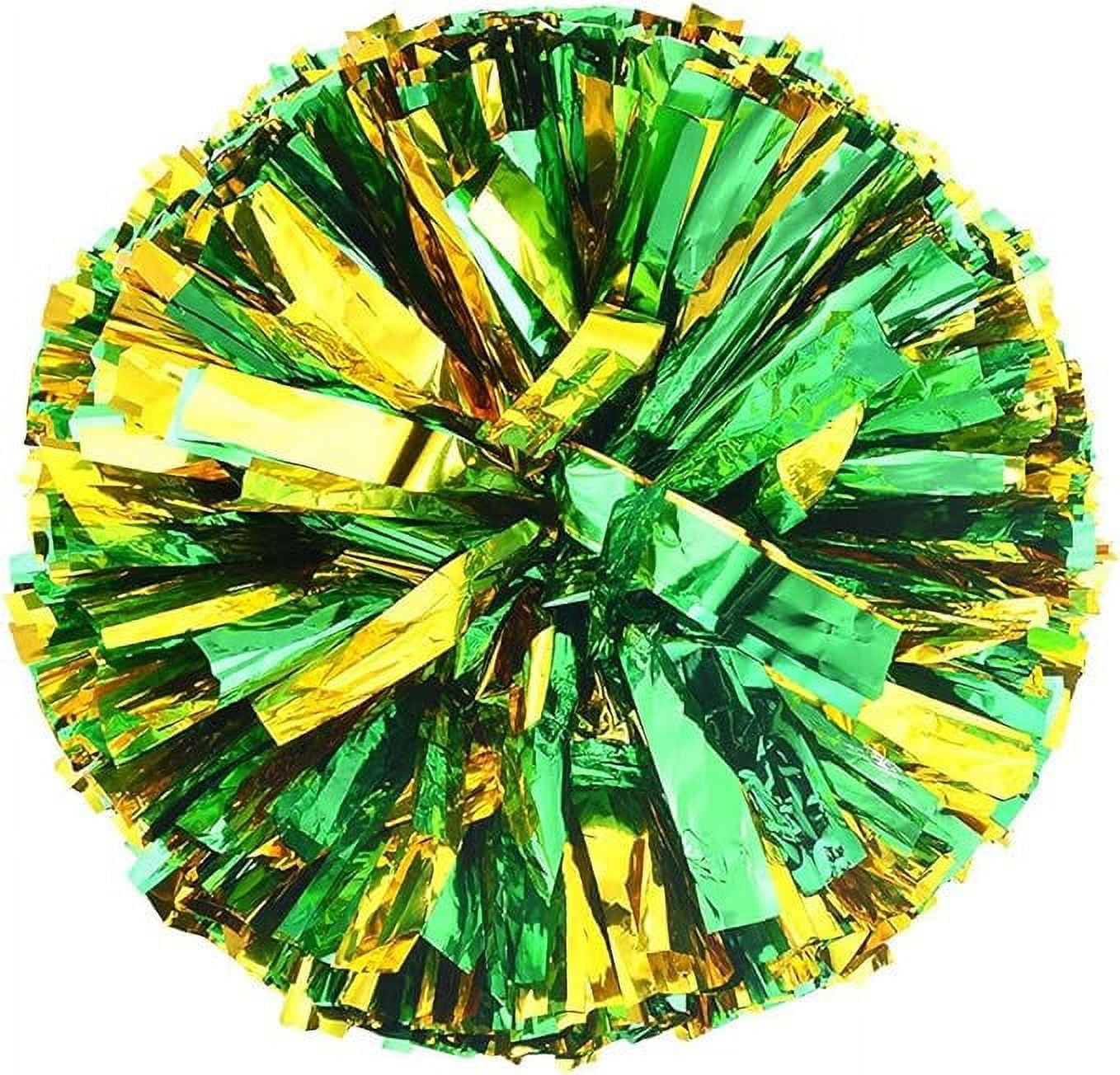 Nvzi Cheer leading with Handle, Green Gold Metallic Foil Plastic ...