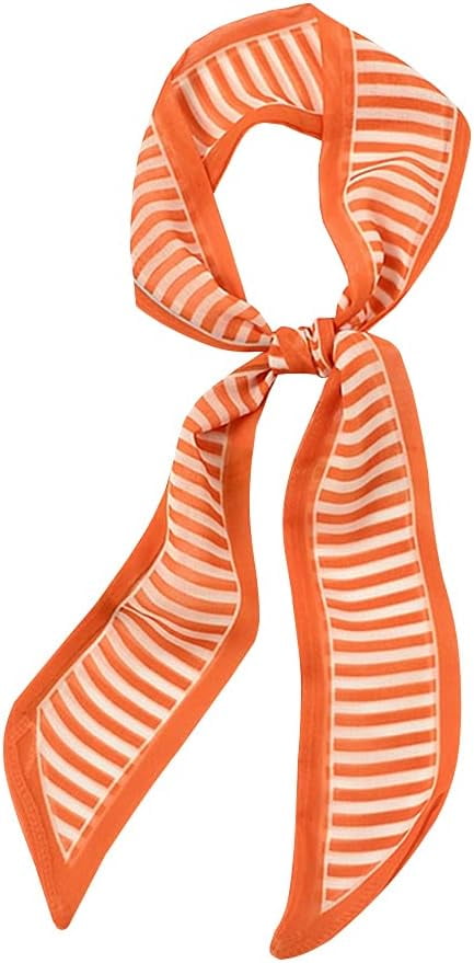 Nvzi Chiffon Scarf Fun Colorful Printing Long Ribbon Scarf Neck Scarf ...