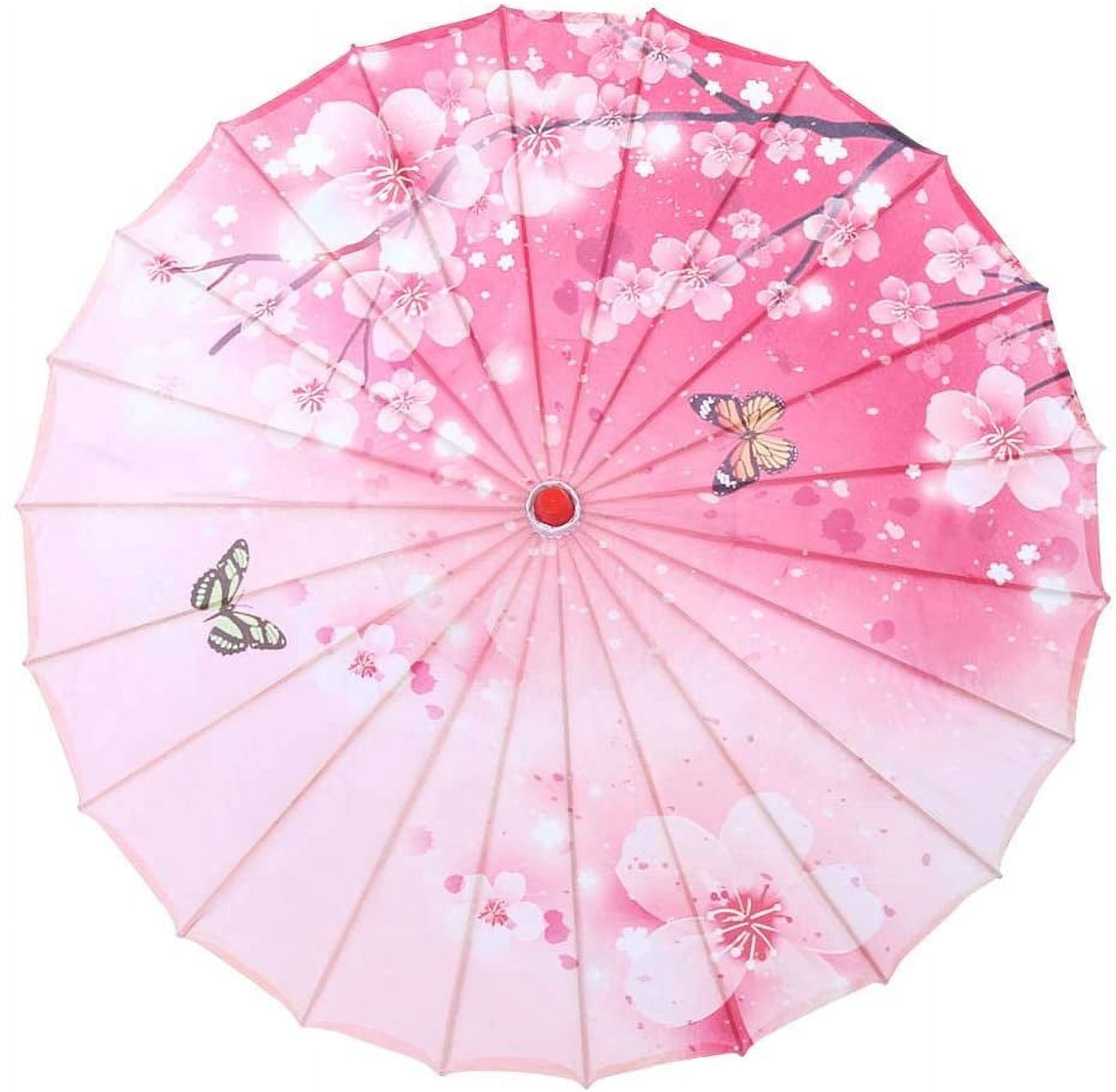 Nvzi Chinese Flowers Parasol Umbrella, Cherry Blossom, Sakura, Floral ...