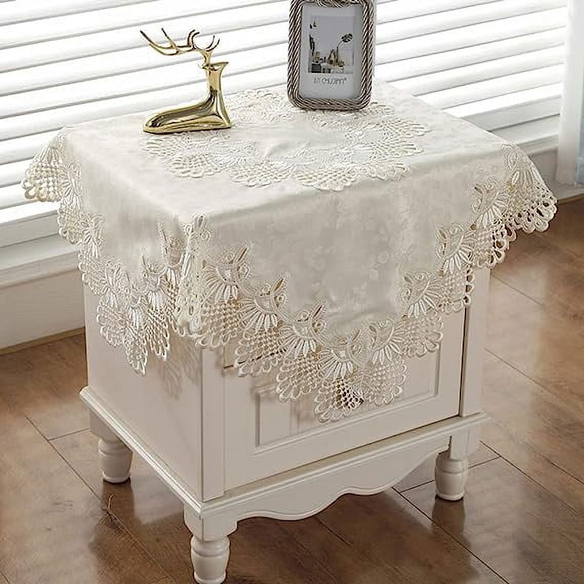 Nvzi Damask Lace Patchwork Tablecloth Luxury Square Small Table Cover ...
