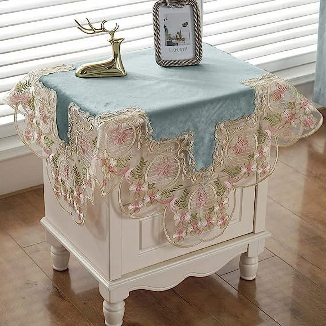 XmhyTop-A Damask Lace Patchwork Tablecloth Luxury Square Small Table ...
