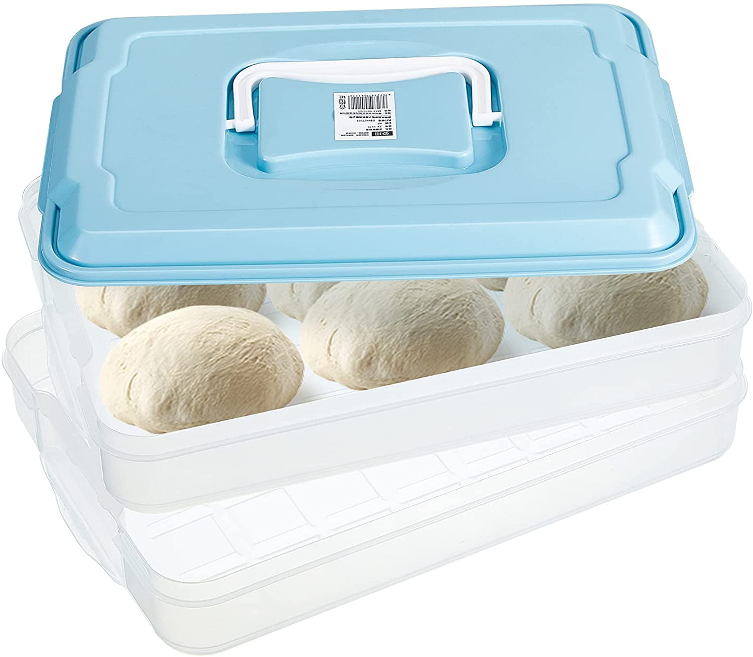Nvzi Dough Proofing Box Double Layers with Lid Pizza Dough Proofing ...