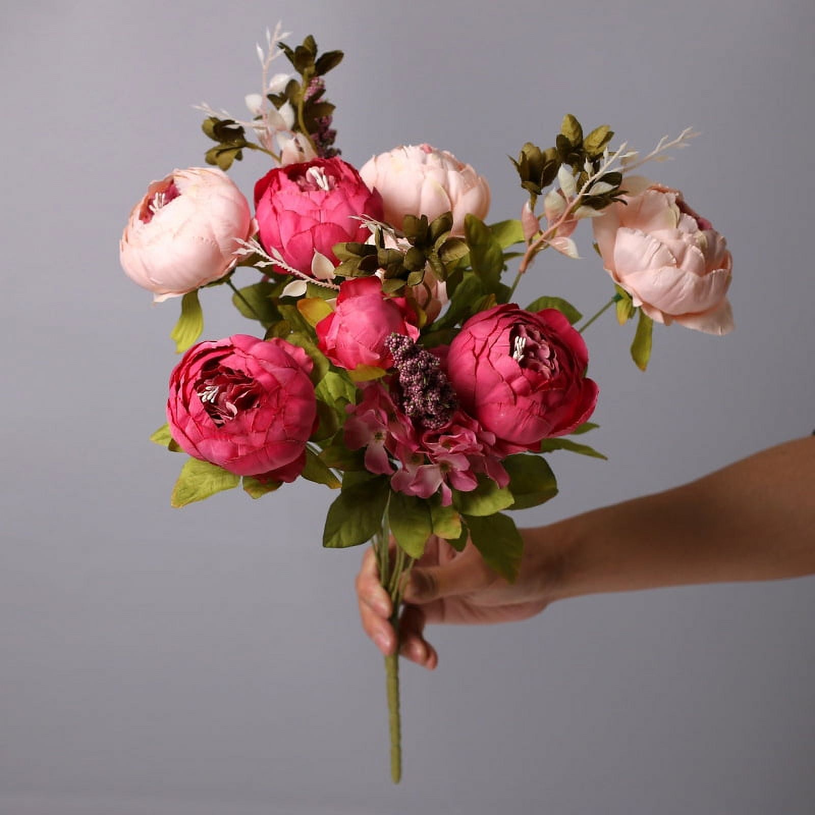 Nvzi European Style Simulated Peony Bouquet, 13 Springs Flowers ...
